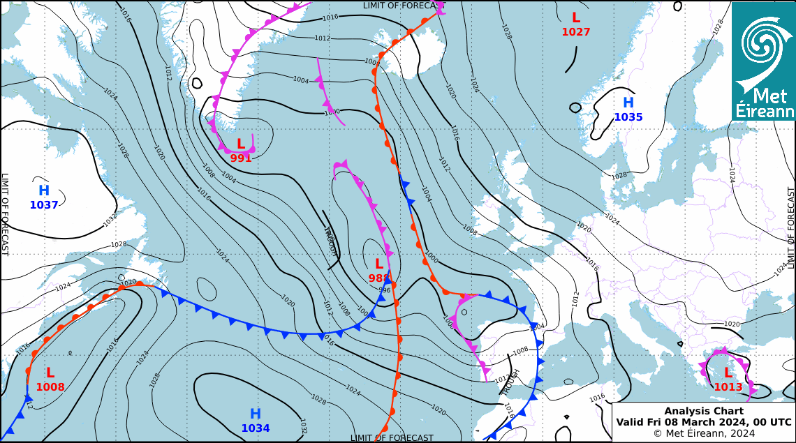 Surface Analysis Chart - Met Éireann - The Irish Meteorological Service
